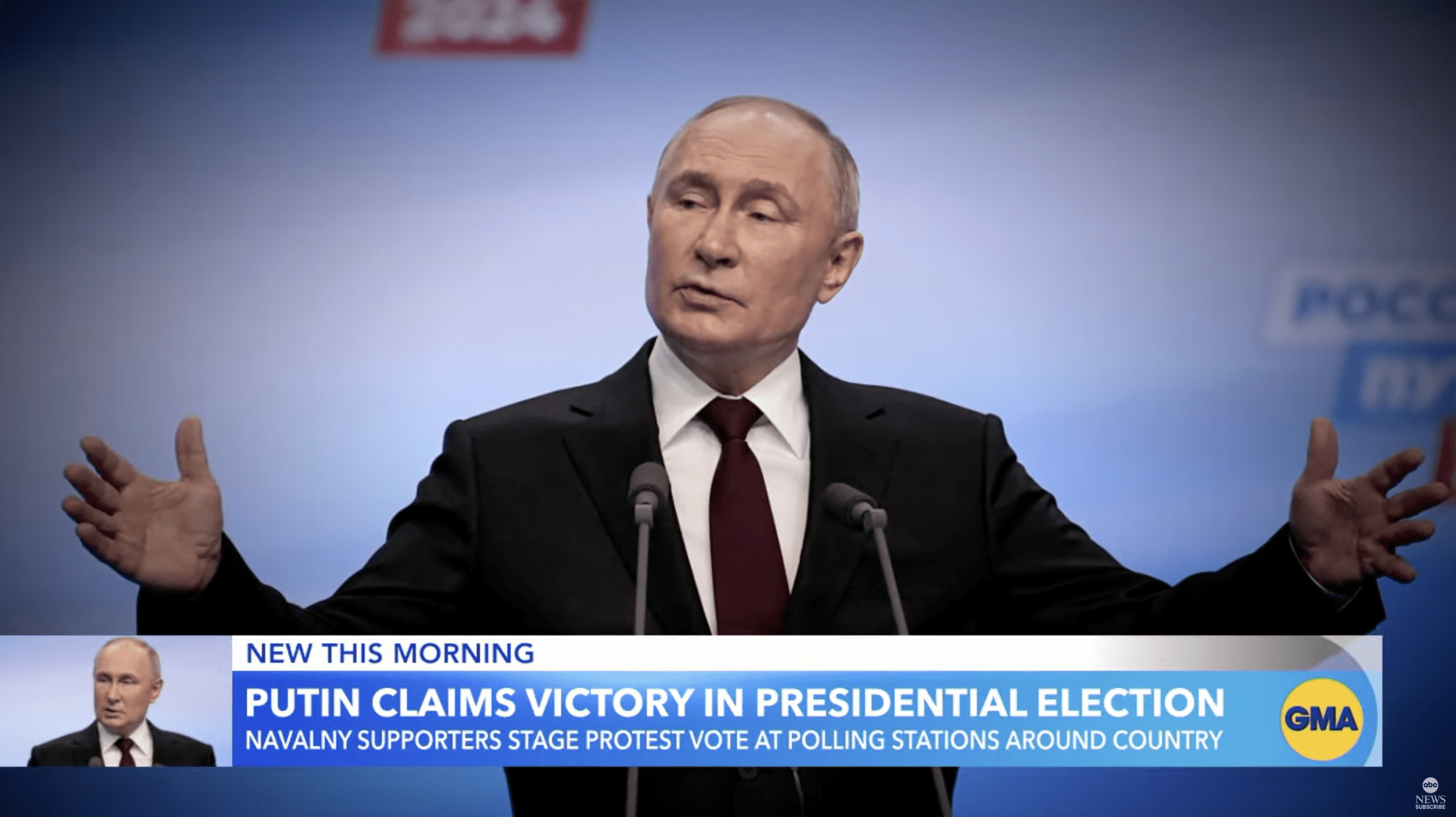 Putin Declares Electoral Victory After Killing All Of His Competition